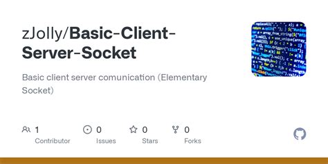 GitHub ZJolly Basic Client Server Socket Basic Client Server Comunication Elementary Socket