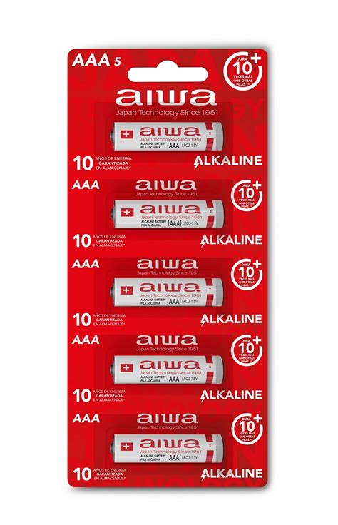 Pila Alcalina Aiwa Aaa X 5 Tira Distec Chile