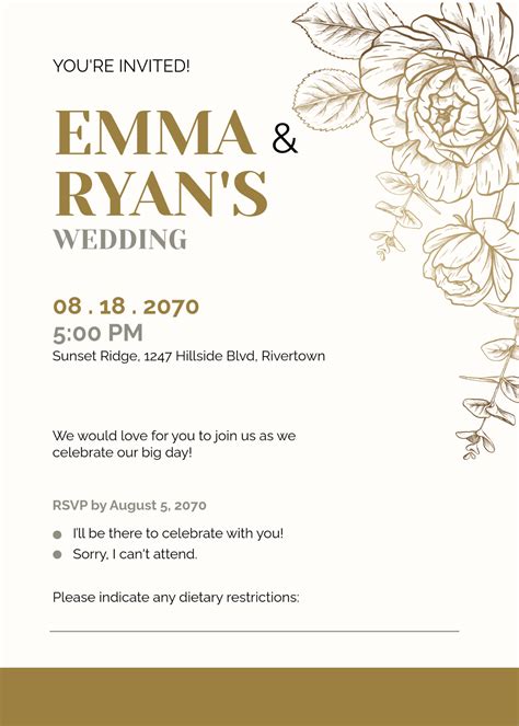 Rsvp Card For Wedding Invitation