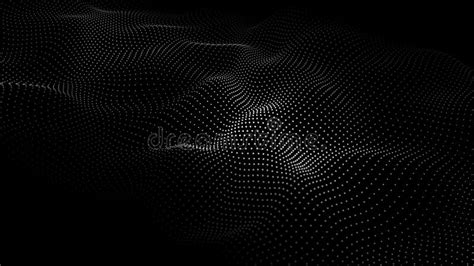 Big Data Stream Abstract Wave With Moving Dots Flow Of Particles Vector Cyber Technology