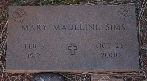 Mary Madeline Newell Sims 1919 2000 Find A Grave Memorial