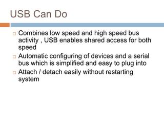 Universal Serial Bus USB PPTX