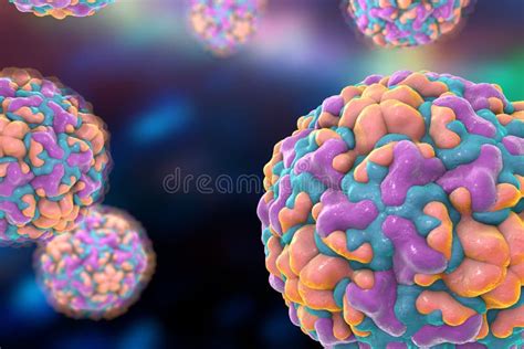Molecular Model Of Rhinovirus The Virus That Causes Common Cold And