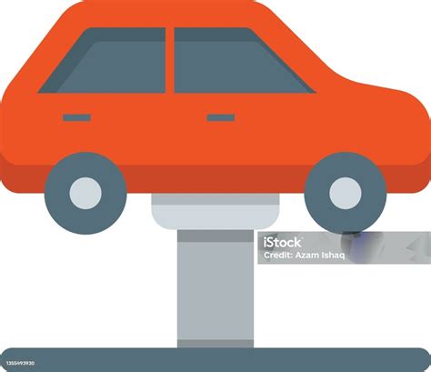 홈 차고 리프트 개념 홈 차고 벡터 아이콘 디자인유압 클리어 플로어 차량 리프터 자동차 서비스 및 자동차 수리점 기호 트럭 예비