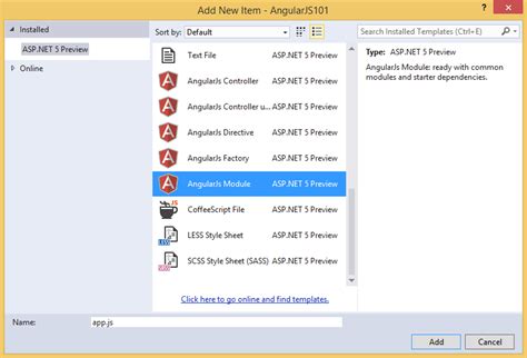 Aspnet 5 Jump Start To Angularjs With Mvc 6 Web Api Codeproject