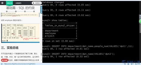 基础篇 SQL 的约束 蓝桥云课