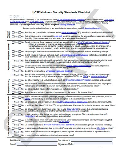 FREE 33 Security Checklist Samples In MS Word Google Docs Pages PDF