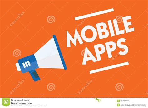 Word Writing Text Mobile Apps Business Concept For Small Programs Are Made To Work On Phones