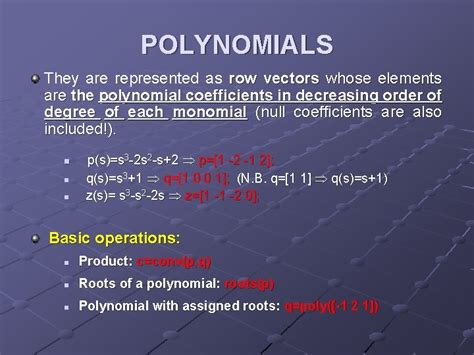 MATLAB Use Of MATLAB For The Courses Of