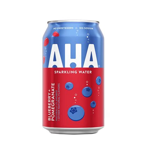 Aha Sparkling Water Blueberry Pomegranate 12oz Can Cloverkey