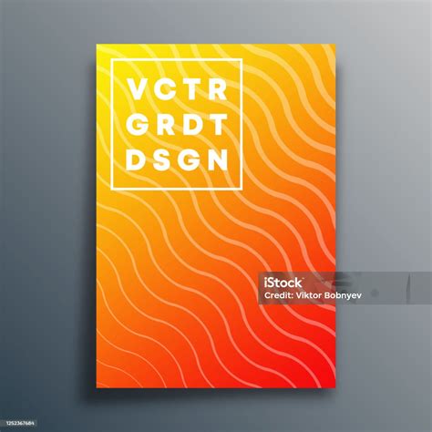 전단지 포스터 브로셔 타이포그래피 또는 기타 인쇄 제품을 위한 물결 모양의 선이 있는 템플릿을 덮어보입니다 벡터 일러스트레이션