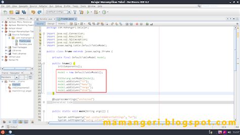 Cara Menampilkan Data Dari Database Mysql Pada Jtable Netbeans Mamangeri Tutorial
