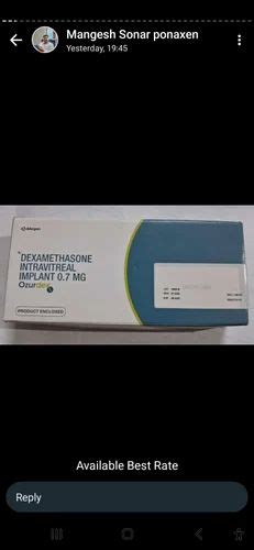 Dexamethasone Intravitreal Implant 0 7mg At Rs 2400 Dexona Injection In New Delhi Id