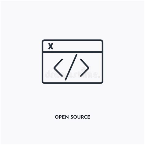 Open Source Outline Icon Simple Linear Element Illustration Isolated Line Open Source Icon On