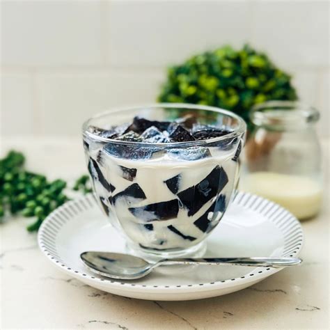 Easy Black Grass Jelly Dessert Deliciously Rushed