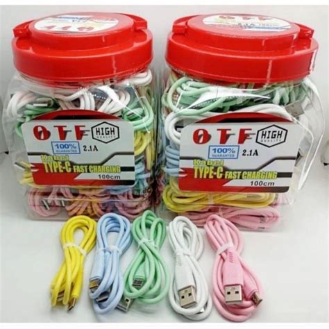 Jual Kabel Data Otf Type C Kabel Charger Otf Type C Kabel Casan Otf Tipe C Isi 50pcs Shopee
