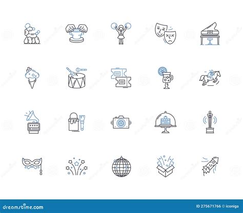 Mobile Marketing Line Icons Collection Sms Apps Geofencing Qr Codes