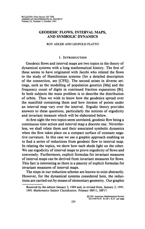 Pdf Geodesic Flows Interval Maps And Symbolic Dynamics