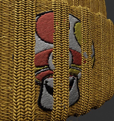 Two Objects Displacement Maps Not Jiving How To Get Patch To Sit On Top Of Beanie