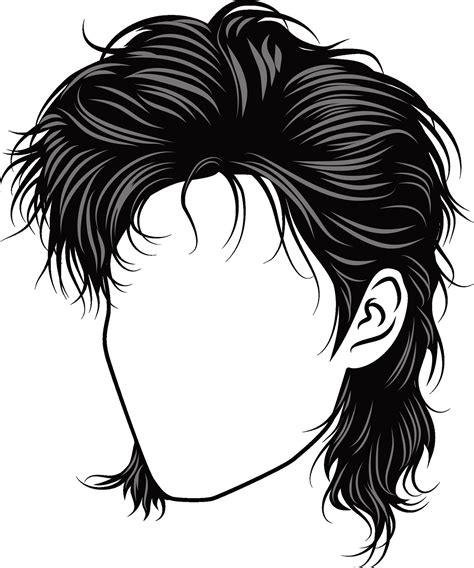 Man With Mullet Hair 45897796 Vector Art At Vecteezy