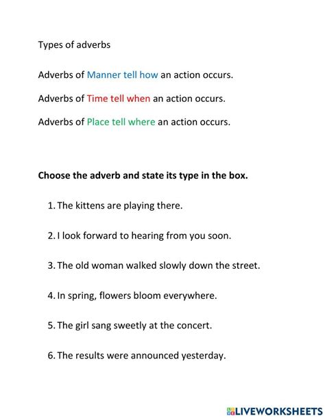 Adverbs Definition Types Examples And Worksheets