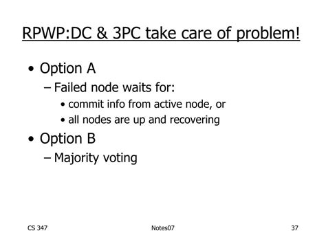 Ppt Cs 347 Parallel And Distributed Data Management Notes07 Data Replication Powerpoint