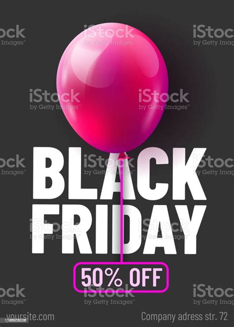 블랙 프라이데이 판매 웹 배너 템플릿입니다 계절별 할인 을 위한 분홍색 풍선 가격에 대한 스톡 벡터 아트 및 기타 이미지 가격 개념 개성 개념 Istock