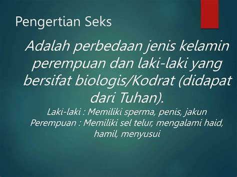 Materi Konsep Gender Seks Dan Kesetaraan Gender SIG Ppt Materi Konsep Gender Seks Dan Kesetaraan Gender SIG Ppt