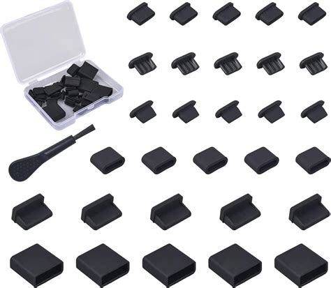 30x Usb Dust Cover Port Plugs 6 Types Silicone Usb Cap