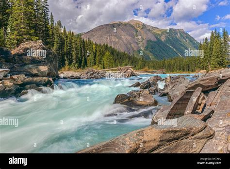 Numa Falls And The Vermillion River In Kootenay National Park British