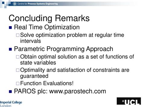 Ppt Real Time Optimization A Parametric Programming Approach Powerpoint Presentation Id3416779