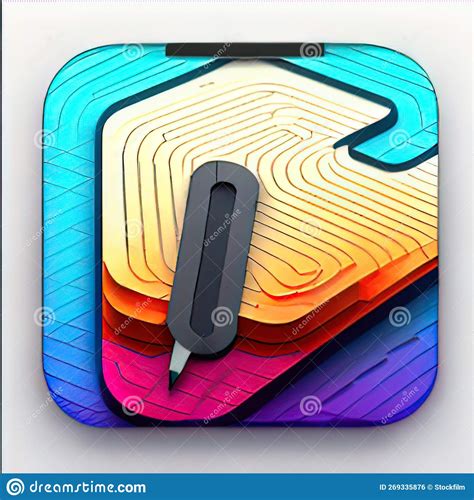 Computer Aided Design Software App Style Icon Generative Ai Stock Illustration Illustration