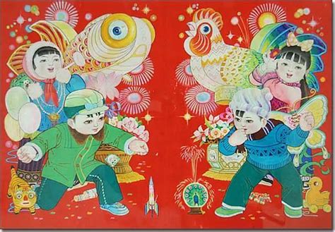 年画里的胖娃娃七八十年代家家户户都要贴几张 花瓣网