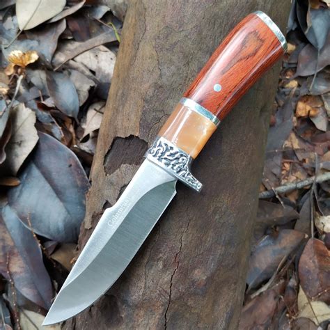 55hrc 진공 열처리 5cr13mov 스틸 야외 사냥 칼 날카로운 전술 스트레이트 나이프 노르딕 헌터 특정 나이프