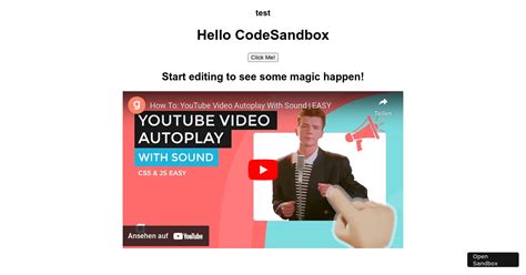 React Youtube Player Examples Codesandbox
