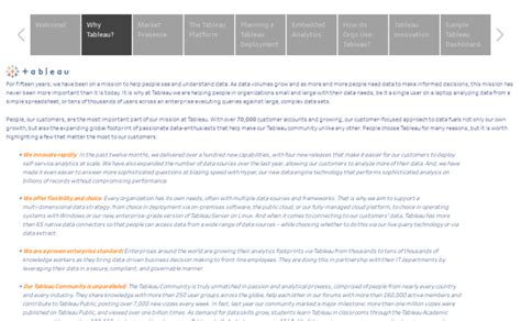Workbook Tableau Brochure