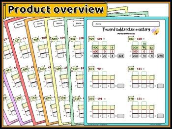 SUBTRACTION Digit Numbers With And Without Regrouping PARTIAL DIFFERENCES