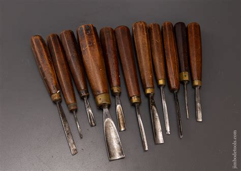 Set Of 11 Addis Carving Chisels Gouges 108084 Jim Bode Tools
