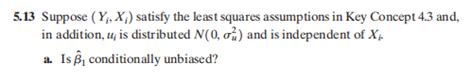 5 13 Suppose Yi Xi Satisfy The Least Squares