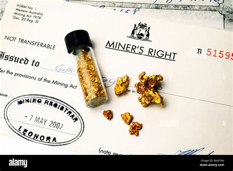 Australian Mining Permit Issued By The Police To Have The Right To Seek Gold In Australian Soil