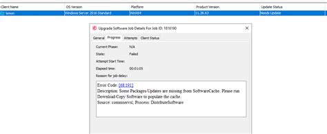 Getting Error Code 68191 When Update Software Community