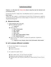 Practical Session With Excel 123 Docx Practical Session With Excel Objective We Will Analyze