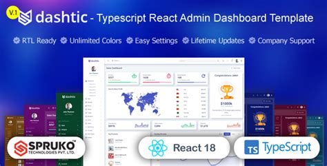 Dashtic Typescript React Admin Dashboard Template By Spruko Themeforest