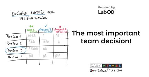 The Decision Making Matrix Daily Vitamins Soft Skills Pills