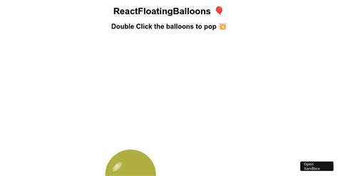 React Floating Balloons Examples CodeSandbox