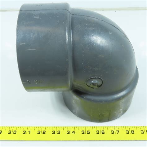 Nibco 4 90 Degree Threaded Elbow FNPT X FNPT SCH80 Gray PVCI Pipe Fitting Bullseye Industrial