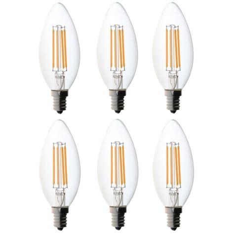 Bioluz 6 Pack Led Light Bulbs Warm Incandescent 40w Candelabra With