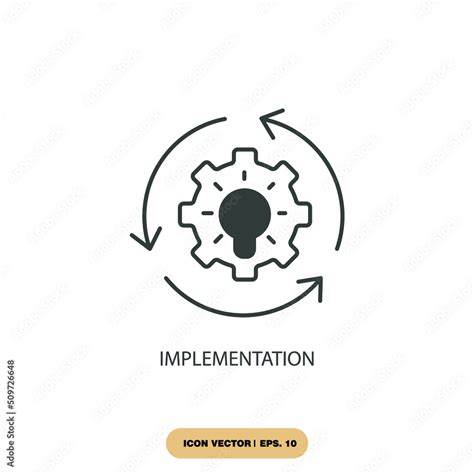 Implementation Icons Symbol Vector Elements For Infographic Web Stock Vector Adobe Stock