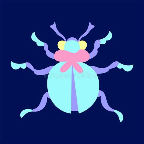 Isolated Pastry Colored Ladybug Icon Vector Stock Vector Illustration Of Black Lines 260398539