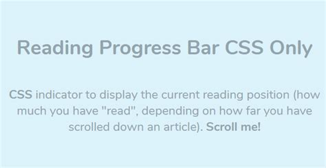 Barra De Progreso De Tiempo De Lectura Con Css • Silo Creativo